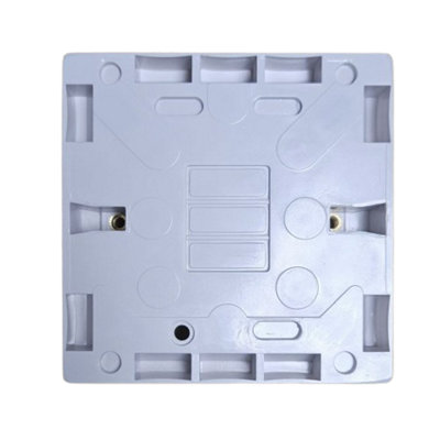25mm 1 Gang Single Pattress Back Box White Plastic - Pack of 5