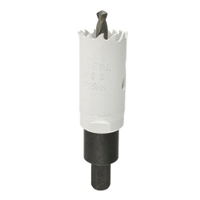 25mm HSS Hole Saw Holesaw Bi-Metal Blade Cutter Drill And Drill Adaptor ...