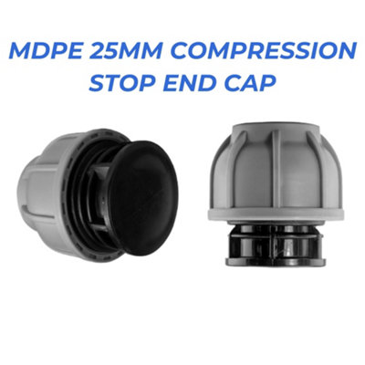 25mm MDPE Compression Stop End - Leak Proof and Durable