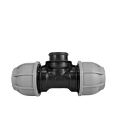 25mm MDPE Tee Compression Adapter with 1 Inch BSP Female Thread