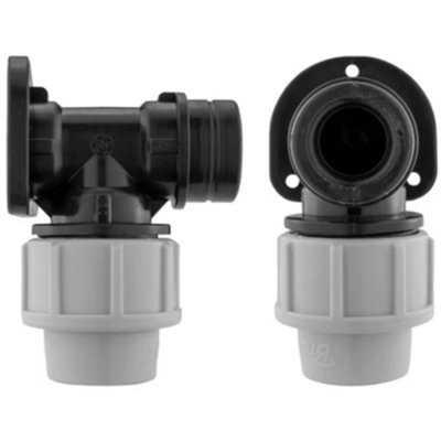 25mm MDPE Wall Plate with Lever Valve and Click Lock Tap for Easy Water ...