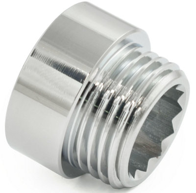 25mm Rigid Radiator Valve Extension 1/2 BSP - Chrome Plated