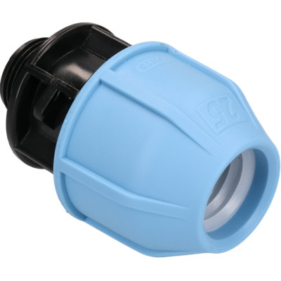 25mm x 3/4" MDPE Male Adapter Compression Coupling Fitting Water Pipe 5PK