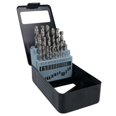 25pc HSS-G metric Drill Bit Set Split Point Drills Metal Plastic Copper ...