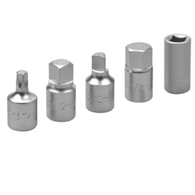 25pc Sump Plug Socket Set & Oil Drain Key Kit for Gearbox & Axle