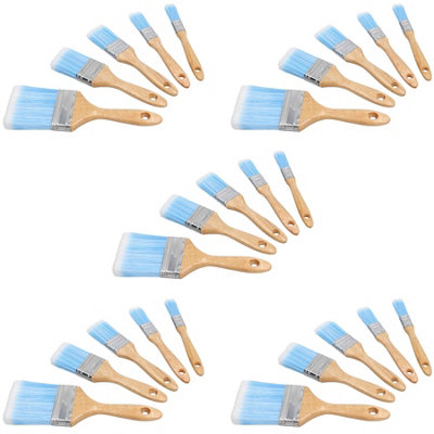 25pc Synthetic Paint Painting Brush Set Decorating Brushes