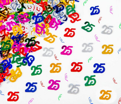 25th Birthday Confetti Multicolour 1 pack x 14 grams birthday ...