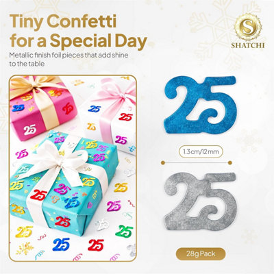 25th Birthday Confetti Multicolour 2 pack x 14 grams birthday ...