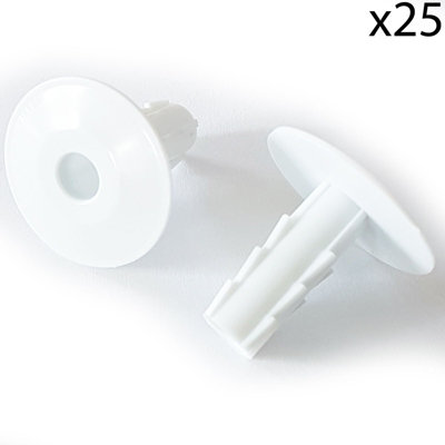 25x 8mm White Single Cable Bushes Feed Through Wall Cover Coaxial Hole ...