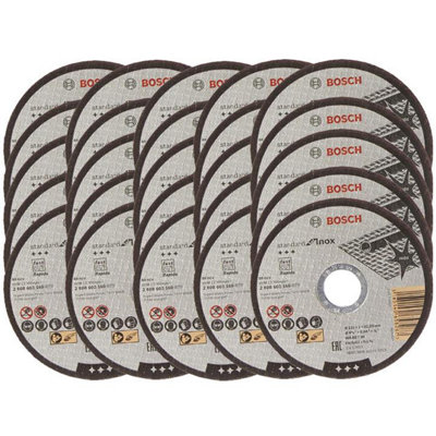 25x Bosch 115mm 1mm Thin Slit Cutting Discs Blades Inox Rapido 4.5 ...