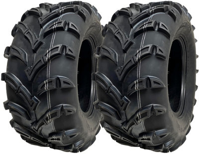 25x10.00-12 ATV Quad Tyres 6ply Wanda P377 E-Marked Road Legal 50J (Set ...