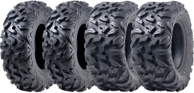 25x10.00R12 & 25x8.00R12 ATV Tyres OBOR Vulture 6-ply Road Legal (Set ...