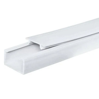 25x16 Self Adhesive Plastic Trunking For Cable Wire Tidy - 1m X 3 ...