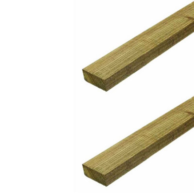25x38 - Treated Tanalised Timber Batten Lengths - 1.2m x 2 Total 2.4 Meters