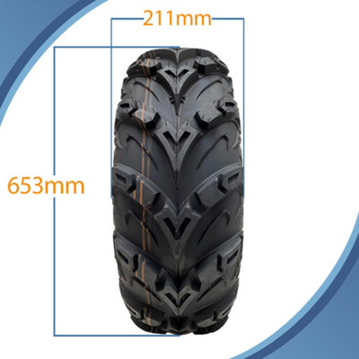 25x8.00-12 ATV Quad Tyre OBOR Mudsling WU05 E-Marked Road Legal 165kg ...