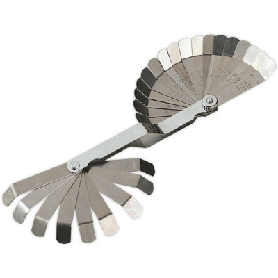 26 Blade Offset Feeler Gauge - 0.127 to 0.762mm - 75 x 13mm Blades ...