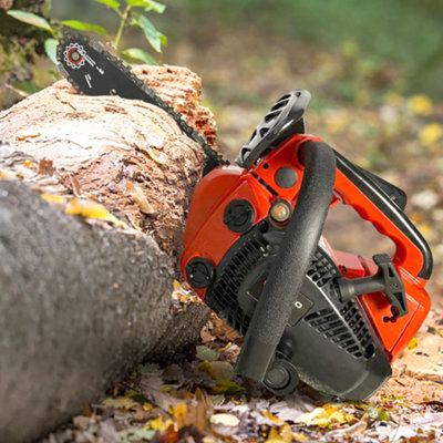 26 cc Lightweight 3.5kg Top Handled Petrol Chainsaw 3 Chains and 10inch ...