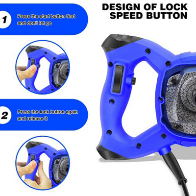 2600W Portable Electric Cement Mixer, 6 Speed Handheld Mixer Tool for ...