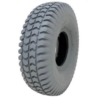 260x85 Mobility Scooter tyre 3.00x4 block tire grey non marking pumped 1pc