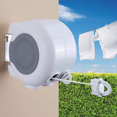 26m Retractable Double Clothes Washing Line, UV-Stable Protective ...