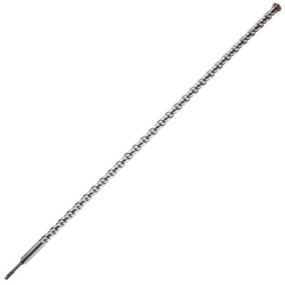 26mm x 1000mm Long SDS Plus Drill Bit. TCT Cross Tip With Copper ...
