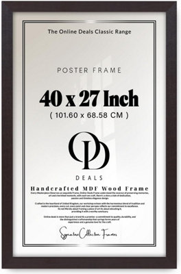 27 x 40 Inch MDF Wood Frame with Perspex Front Dual Orientation ...