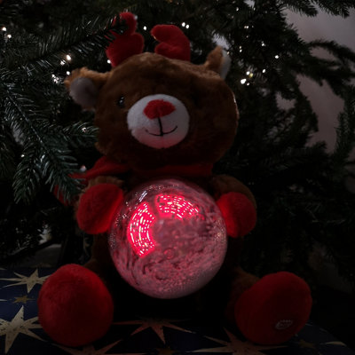 27cm Battery Operated Animated Singing & Dancing Plush Christmas Reindeer