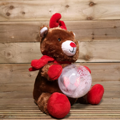 27cm Battery Operated Animated Singing & Dancing Plush Christmas Reindeer