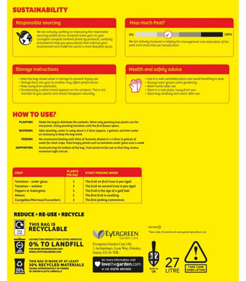 27L Gro-Bag Levington Compost, Multi-Purpose Fertilisers, Gardening ...