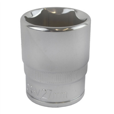 27mm 1/2" Drive Shallow Metric Socket Single Hex / 6 sided Bergen | DIY ...