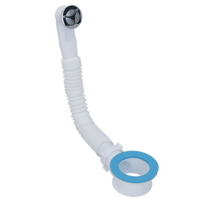 27mm Bath Waste Pipe with Overflow Adaptor Ring with Circular Vertical ...