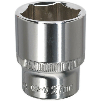 27mm Forged Steel Drive Socket - 1/2" Square Drive - Polished Chrome ...