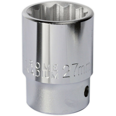 27mm Forged Steel Drive Socket - 3/4" Square Drive - Chrome Vanadium ...