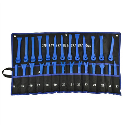 27pc Trim Panel Tool Set Clip Removal Remover Scraper Non Scratch Car