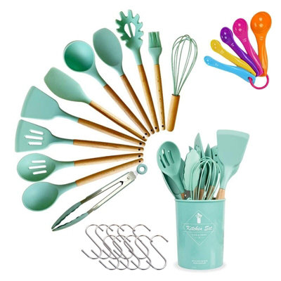 27pcs Silicone Kitchen Utensil Set Heat Resistant Non Stick Cooking ...