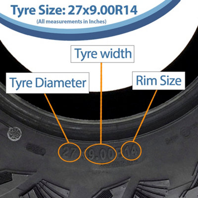 Shop 27x9.00R14 ATV Tyre 225/70R14 OBOR Lynx 8ply WL15 E-Marked Road ...