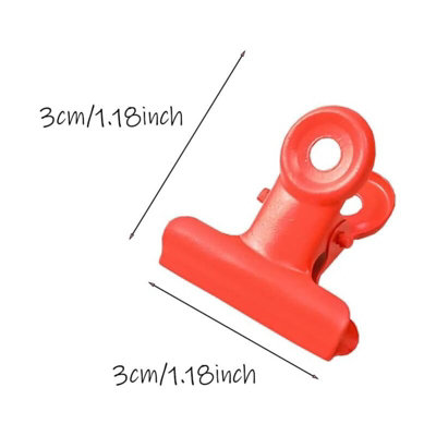 28 Pcs 7 Color Metal Binder Bulldog Clips for Food Bags Photos Art ...