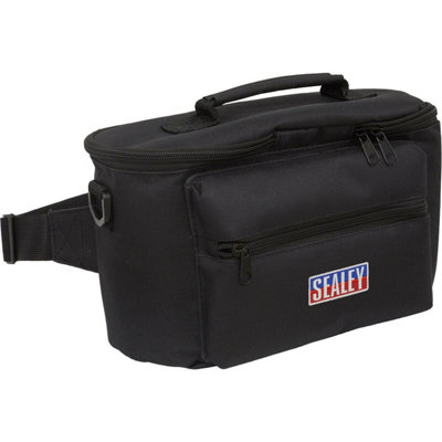 280 x 127 x 165mm Motorcycle Waist Bag - 4x Zip Pocket Valuables Travel ...
