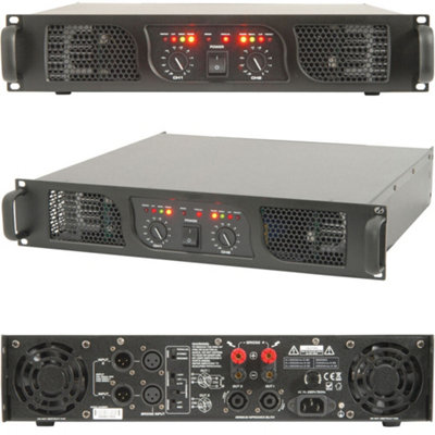 2800W Stereo Power Amplifier Professional 2 Ohm DJ Speaker System 19 ...