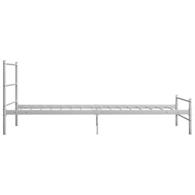 284692 Vidaxl Bed Frame Without Mattress White Metal 90x200 Cm