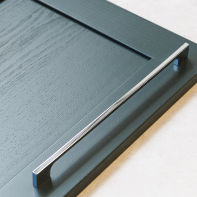 288mm Polished Chrome Cabinet Handle Slim Square Kitchen Cupboard Door ...