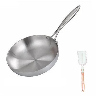 28cm 316 Stainless Steel Frying Pan with Non-Coated Non-Stick Surface for Gas & Induction Hobs