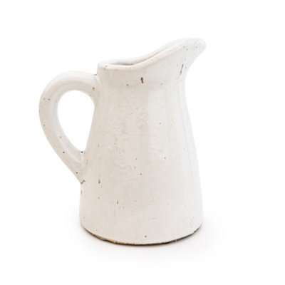 28CM White Tilted Spout Jug Accent