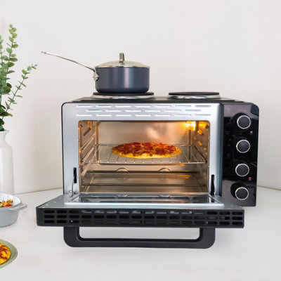 28L Mini Oven with Double Hotplate