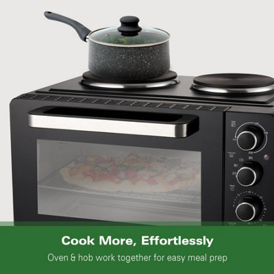 28L Mini Oven with Double Hotplate