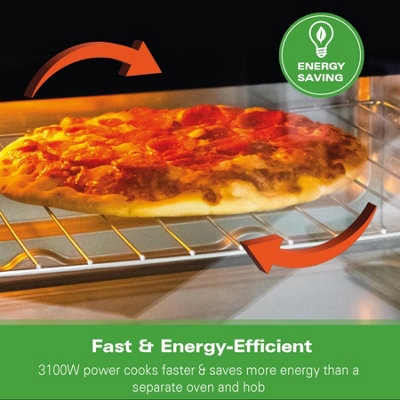 28L Mini Oven with Double Hotplate