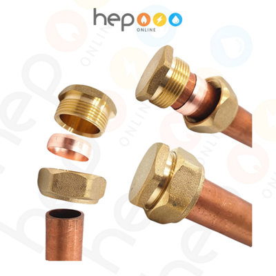 28mm Brass Compression End Cap Stop End WRAS Approved
