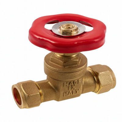 28mm Compression x Compression Brass Gate Valve (Long Body) - Manual ...