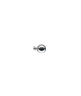 28mm Fixed Length Metal Eyelet Curtain Pole Set in Chrome - Sphere ...