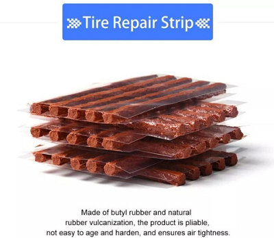 28PC TUBELESS TYRE PUNCTURE REPAIR KIT FOR CAR VAN MOTORCYCLE EMERGENCY ...